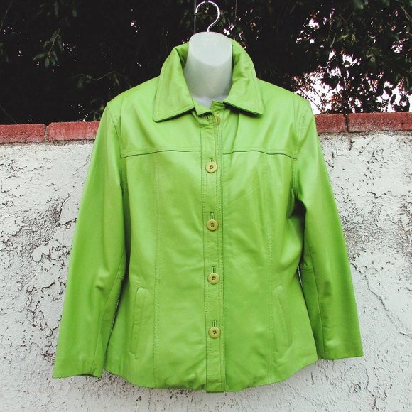 Wilsons Leather | Jackets & Coats | Wilson Leather Green Shacket L ...